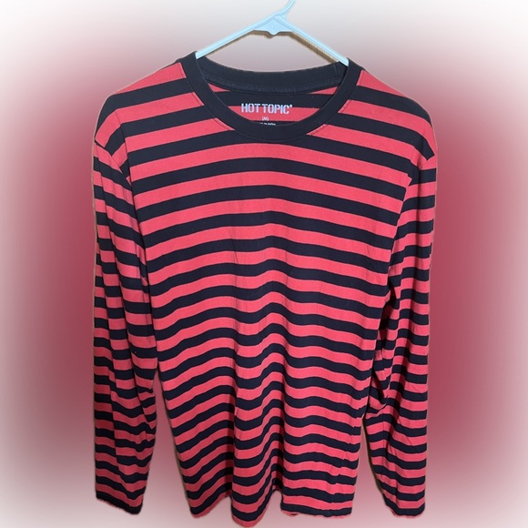 Hot Topic | Shirts | Hot Topic Striped Long Sleeve Tee | Poshmark